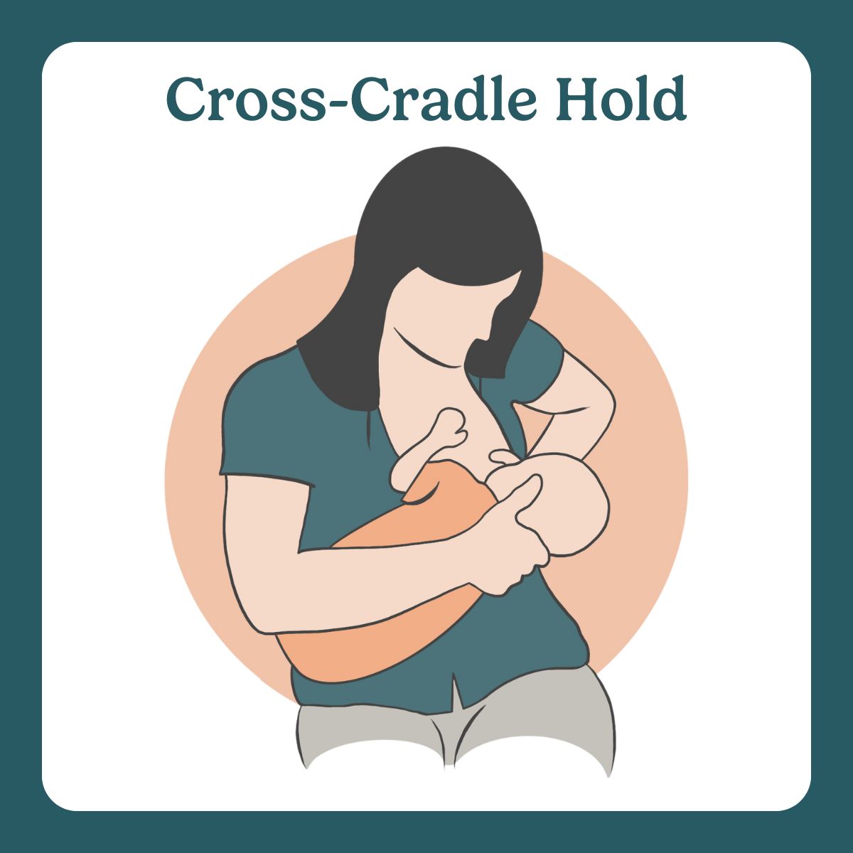 cross-cradle hold - Breastfeeding Glossary by The Lactation Collection
